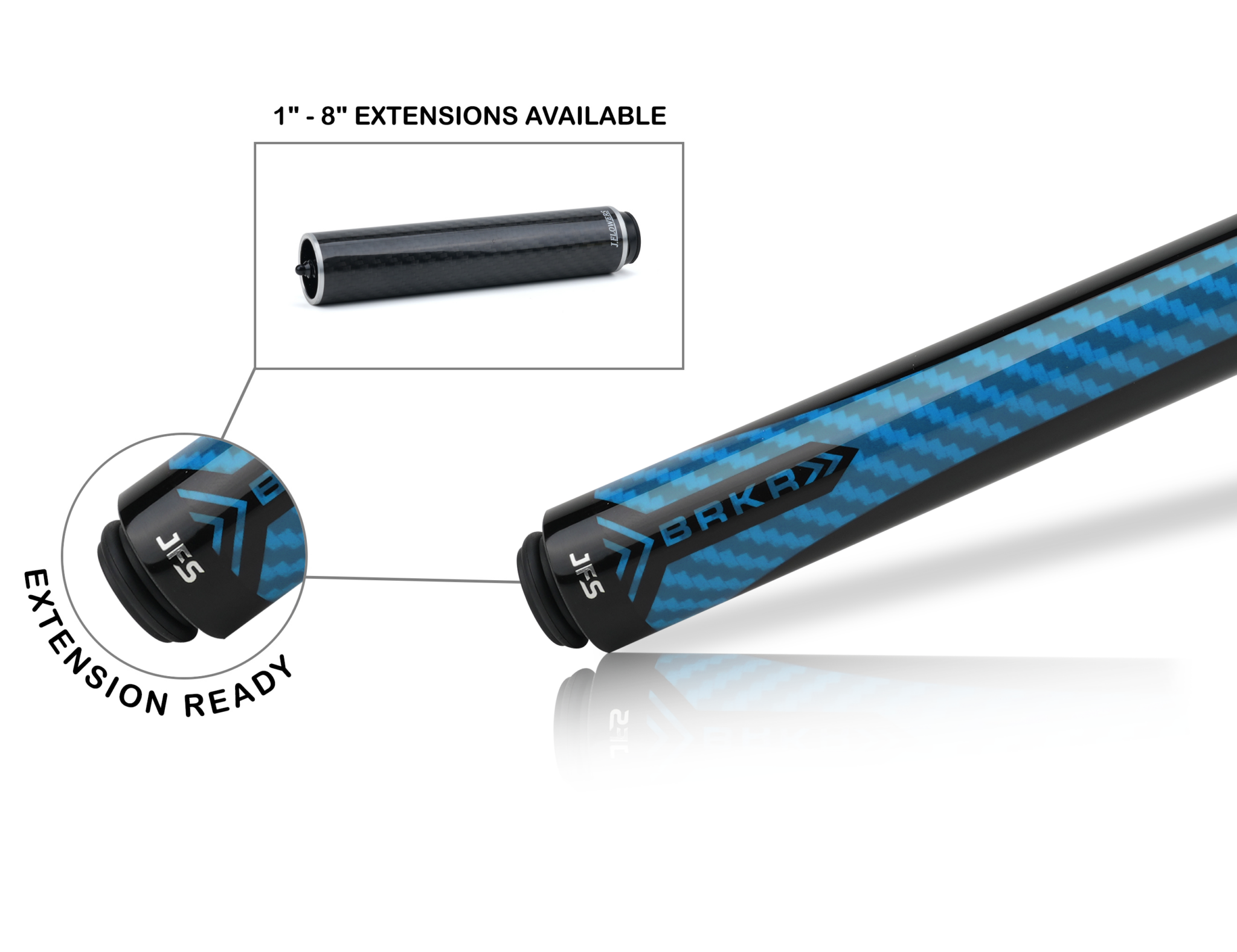 The BRKR Carbon Fiber No Wrap Break Cue has the most Bang for Buck