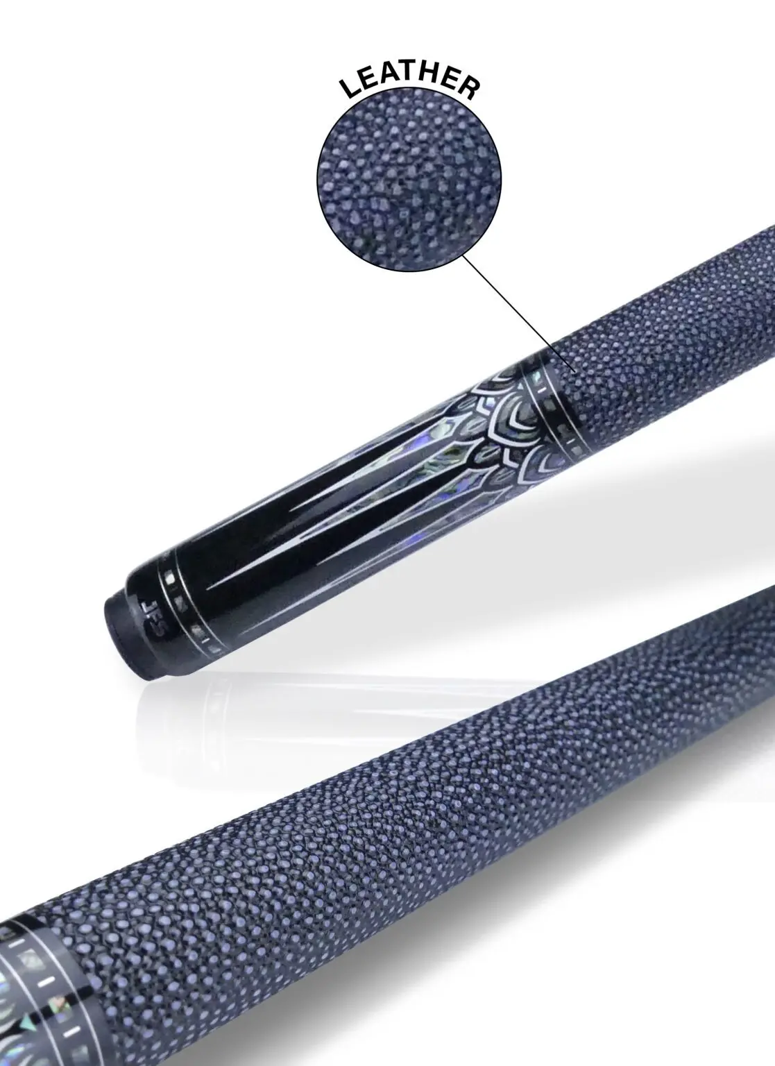 The Jf20-23 Pool Cue from JFlowers Cues & Cases has a unique design