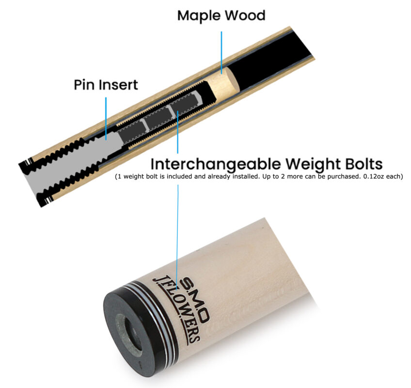 S.M.O. Wood Shaft - JFlowers Cues & Cases